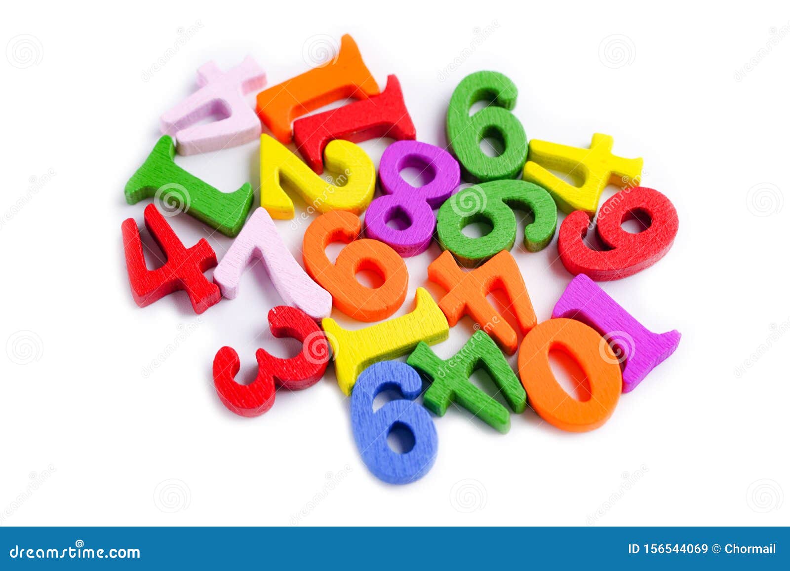 Math Number Colorful And Pencil On Answer Sheet Background : Education ...