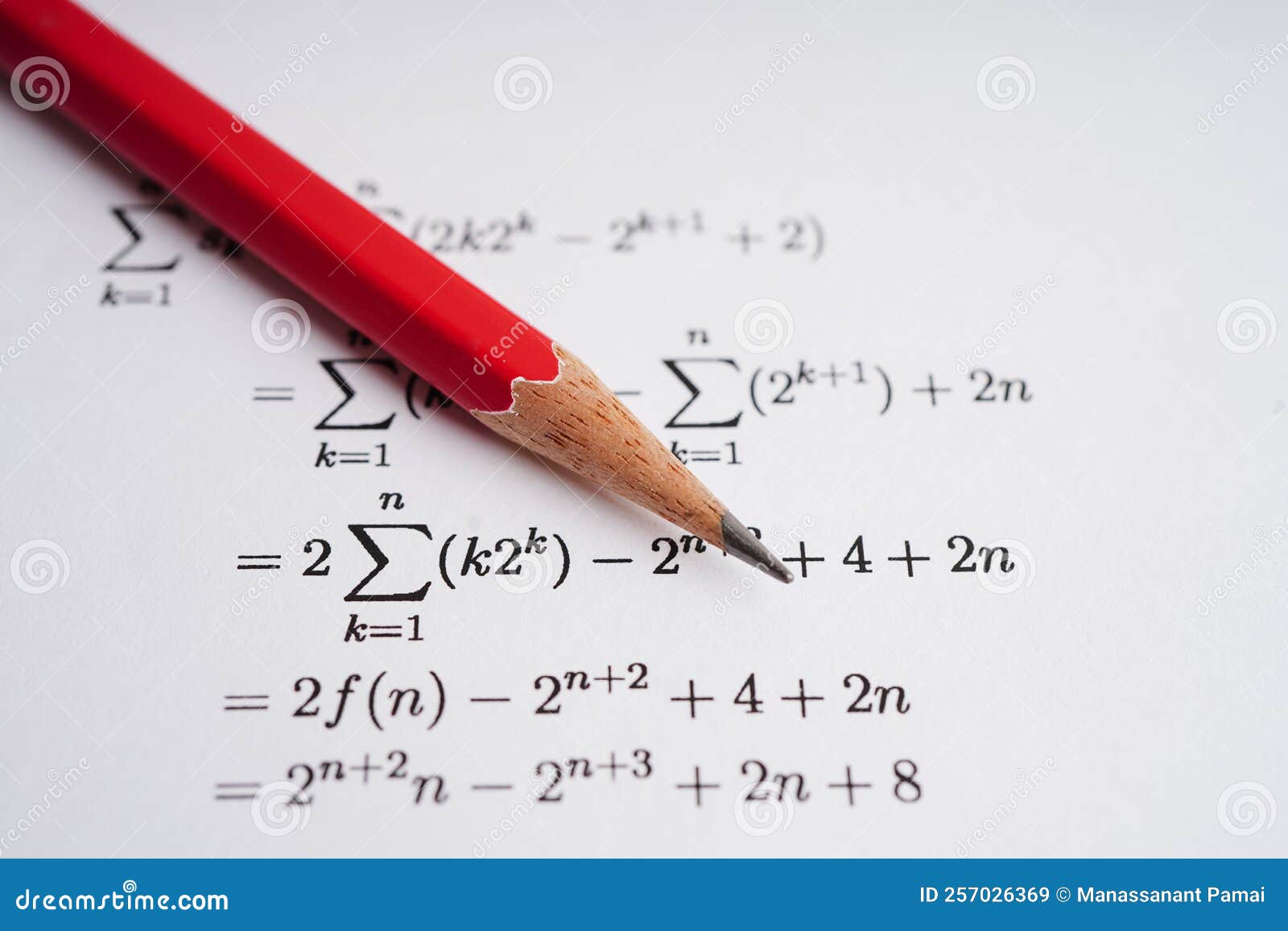Math Number with Pencil on Answer Sheet Test Choice for Learning ...