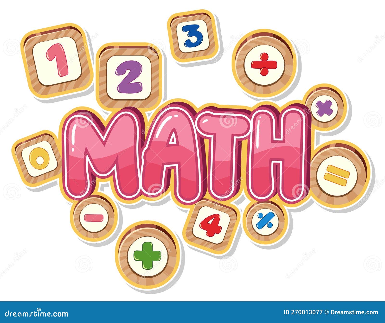 Math and Number Text Banner Stock Vector - Illustration of education ...