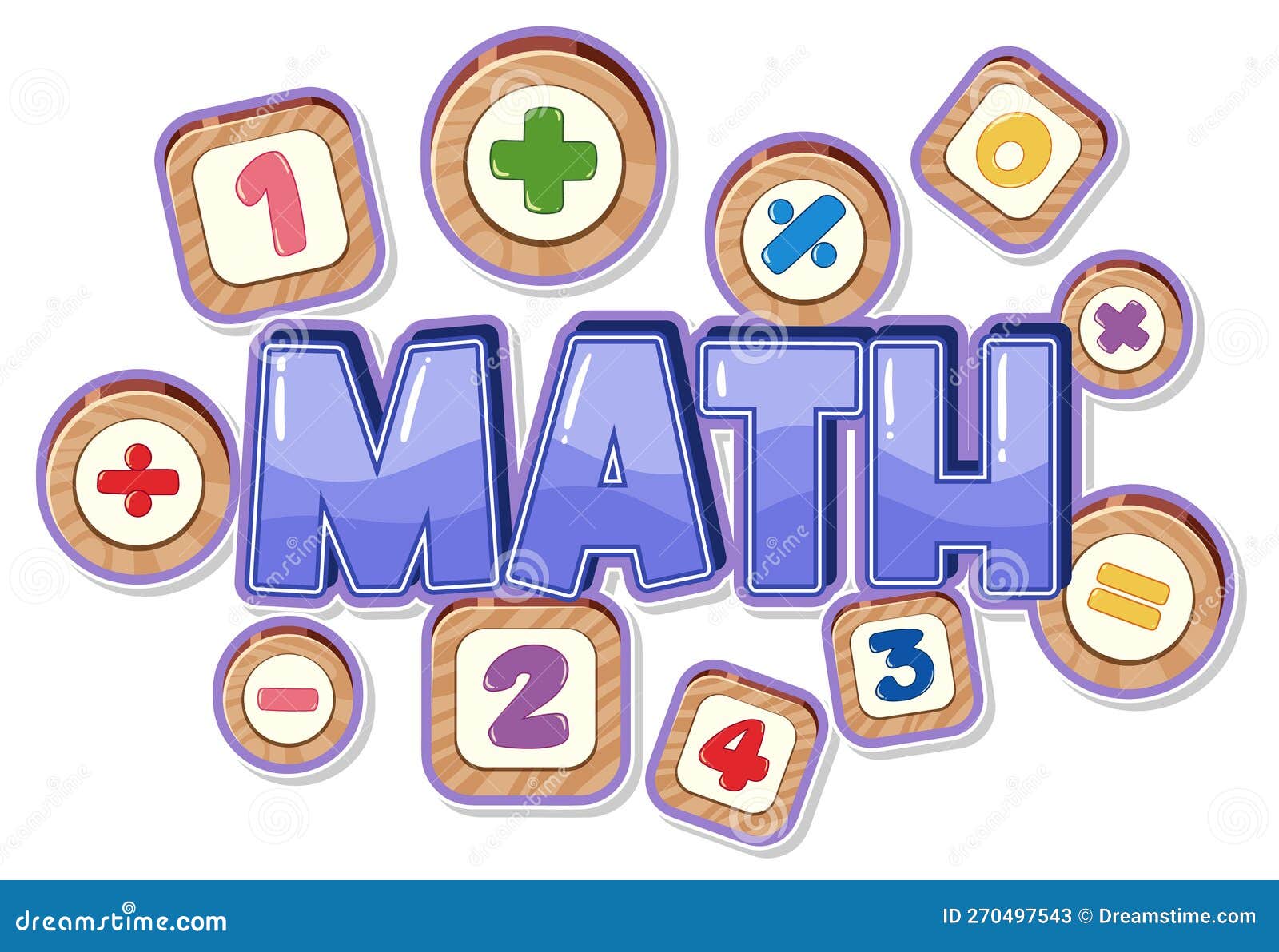 Math and Number Text Banner Stock Vector - Illustration of mathematic ...