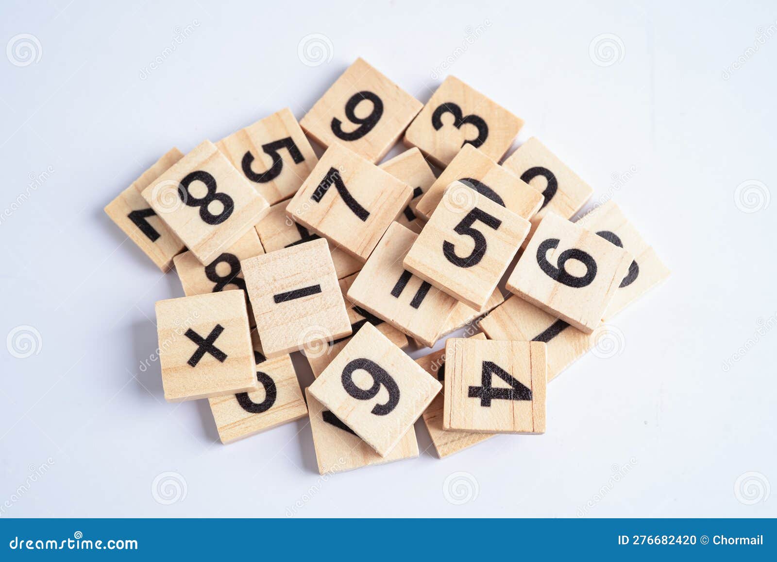 Math Number Colorful And Pencil On Answer Sheet Background : Education ...