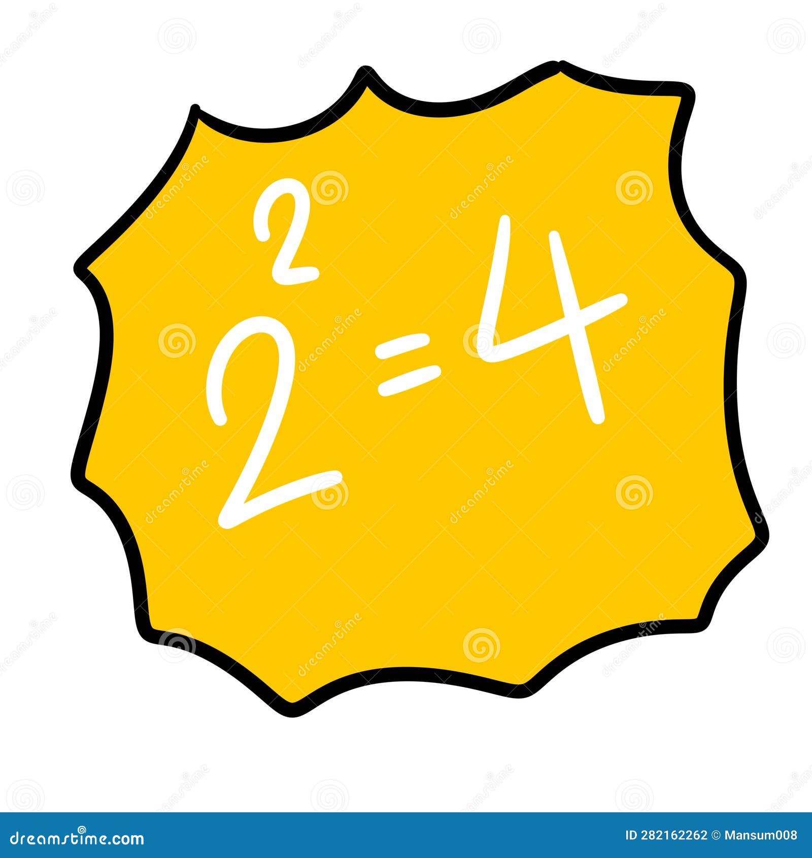 Math or Number on Yellow Textbox Stock Illustration - Illustration of ...