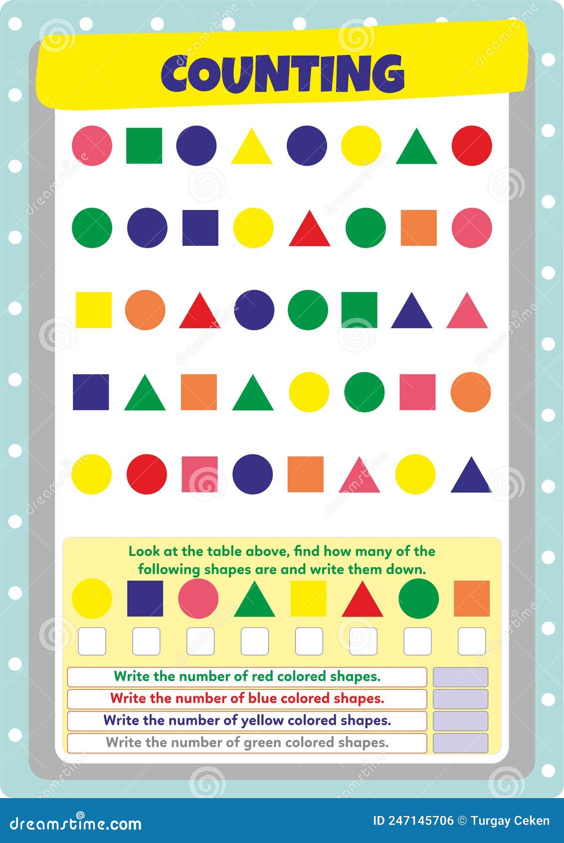 Math Operations for Kindergarten, Preschool and Primary School. Stock ...