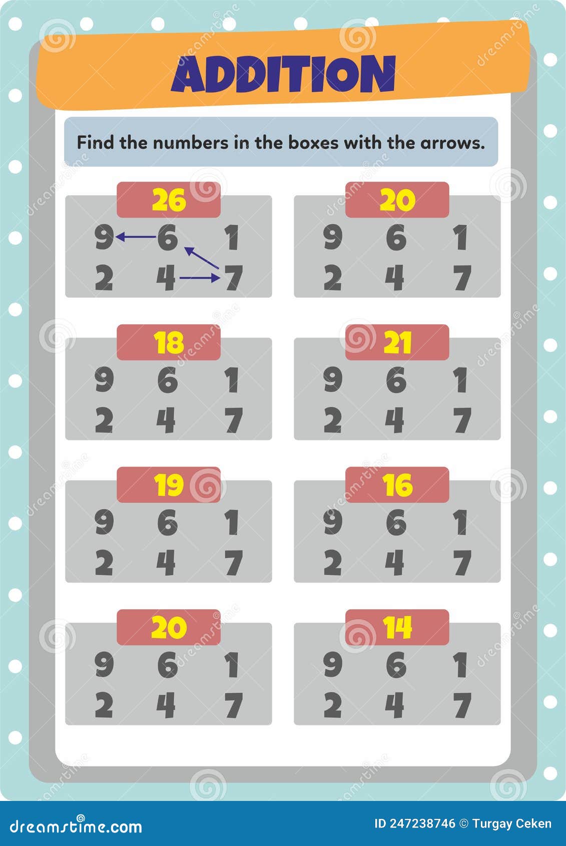 Math Operations for Kindergarten, Preschool and Primary School. Stock ...