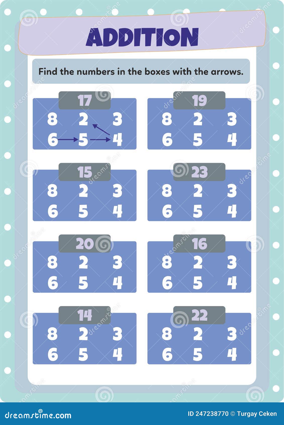Math Operations for Kindergarten, Preschool and Primary School. Stock ...