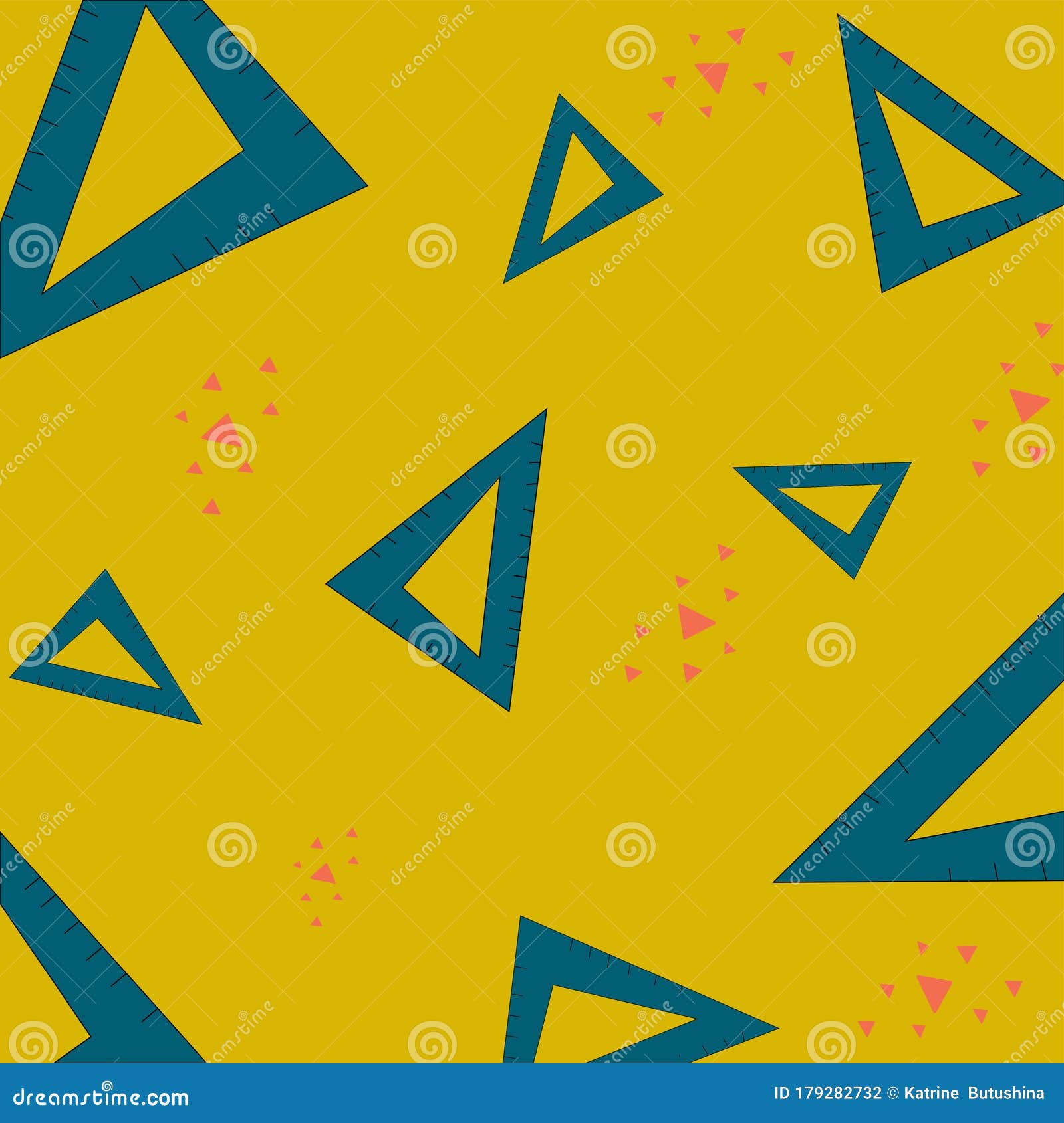 Math Patterns. Pattern for Education. Triangles. Cartoon Illustration ...