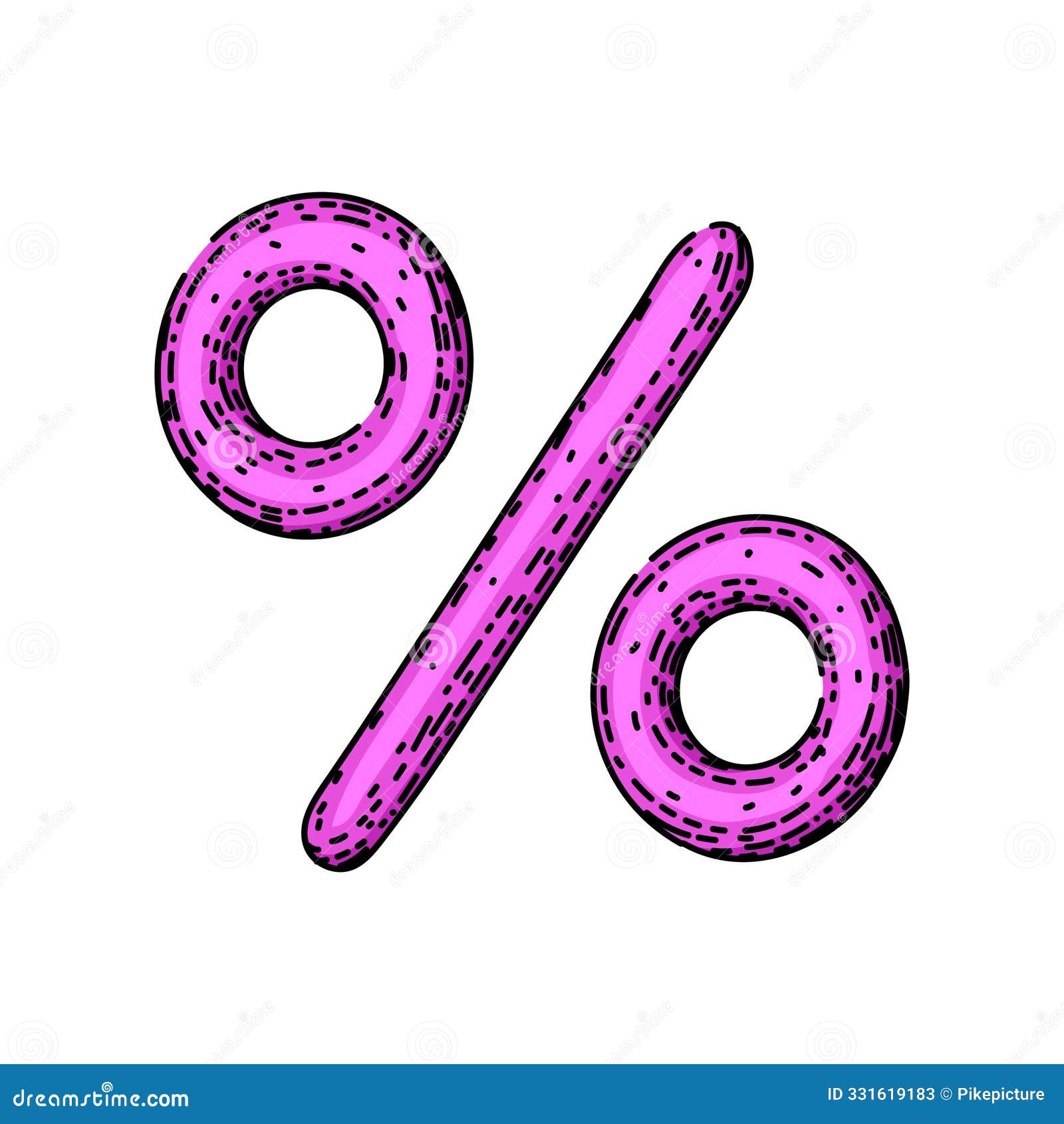 Math Percentage Sign Sketch Hand Drawn Vector Stock Vector - Illustration of decline, ratio ...