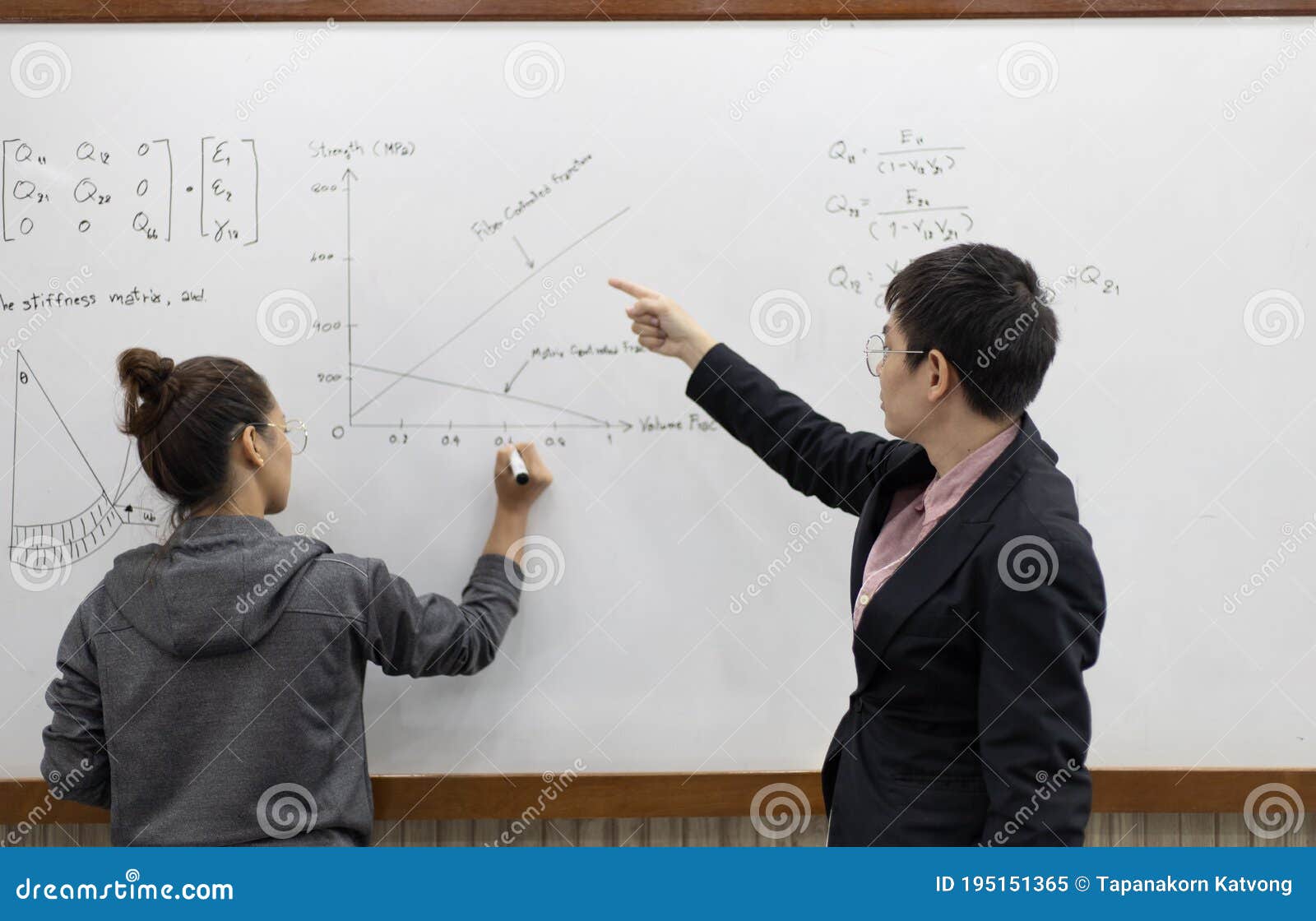 Math or Physical Teacher is Working on Teaching High School Students in ...