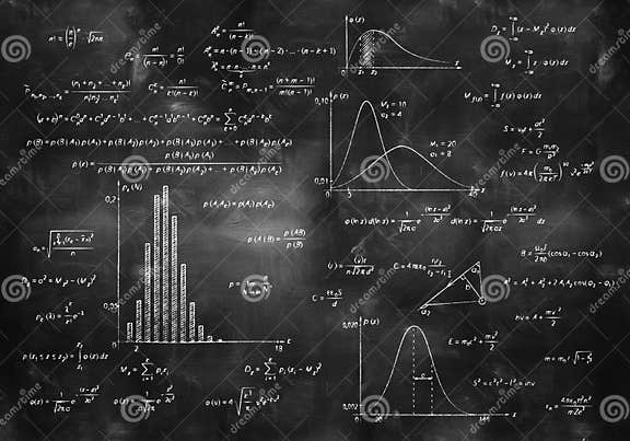 Math Physics Formulas on Chalkboard Stock Photo - Image of school, exam ...