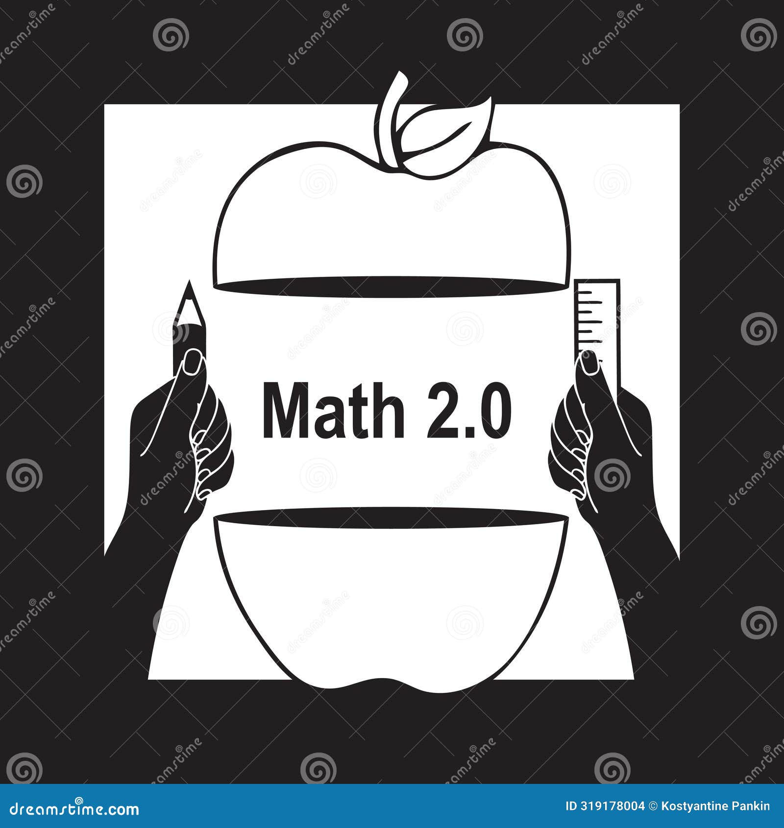 Math 2 point 0 stock vector. Illustration of hand, measure - 319178004