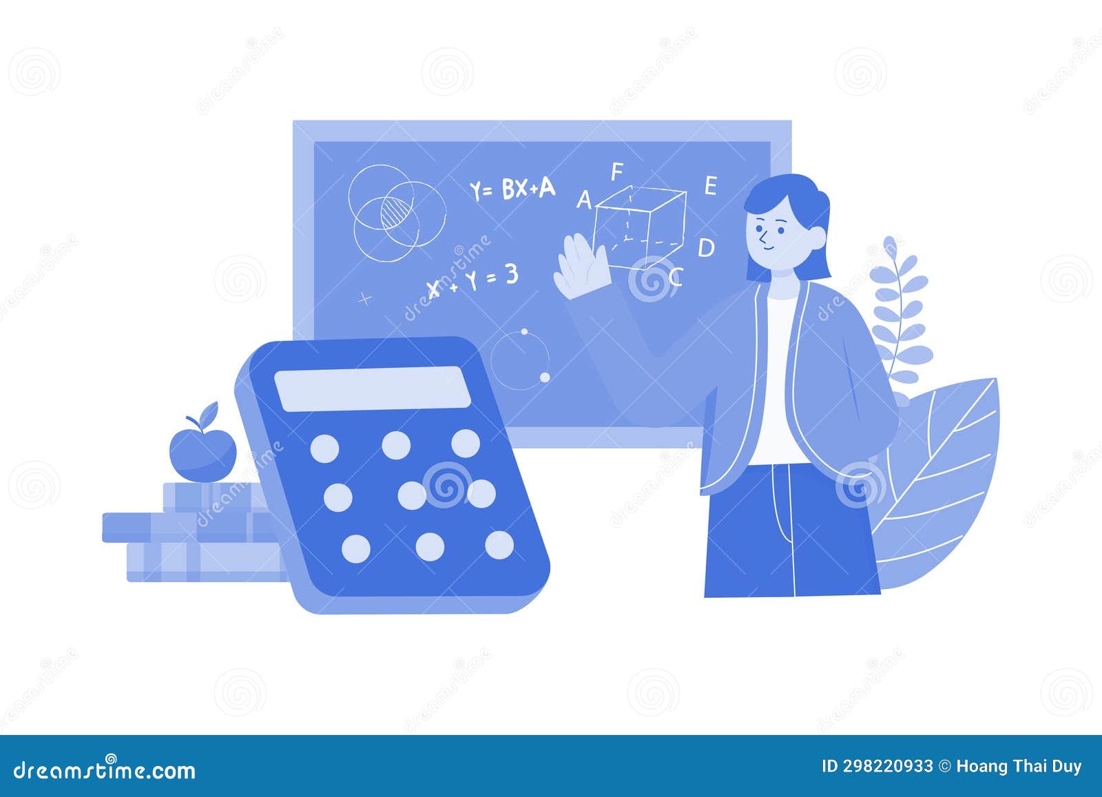 Math Presentation Illustration Concept on a White Background Stock ...