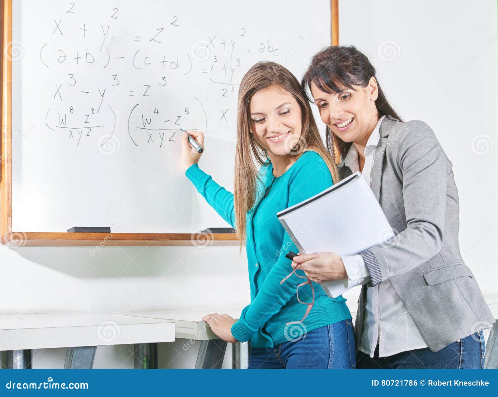 Math Problem on the Blackboard Stock Photo - Image of apprenticeship ...