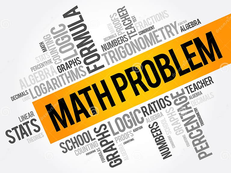 Math Problem Word Cloud Collage, Education Concept Background Stock ...