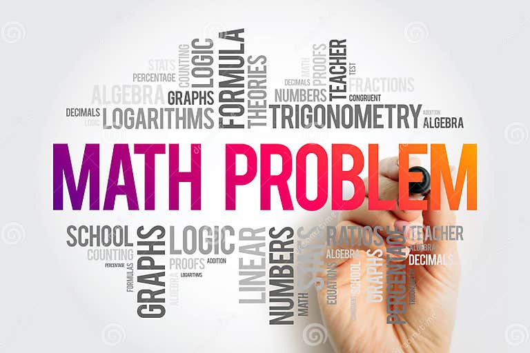 Math Problem Word Cloud Collage, Education Concept Background Stock ...