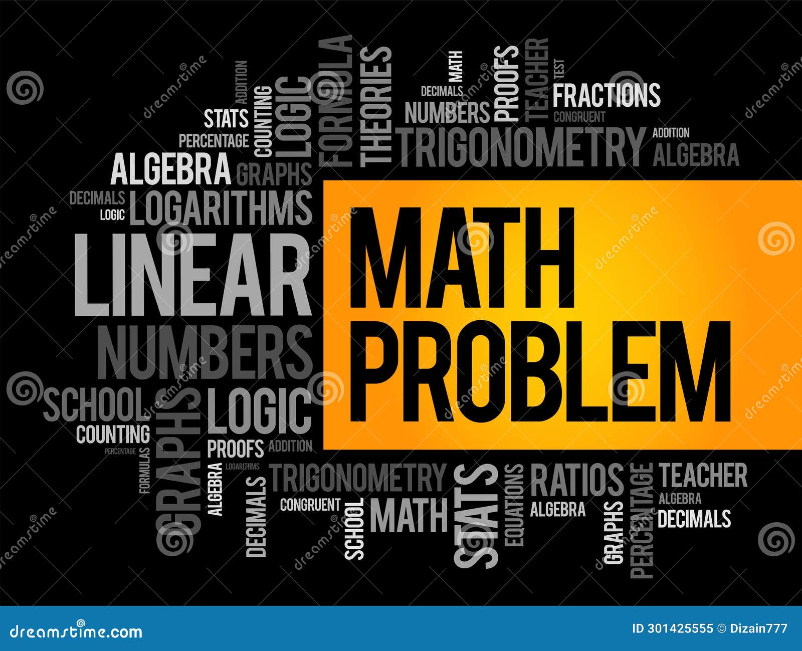 Math Problem Word Cloud Collage, Education Concept Background Stock ...