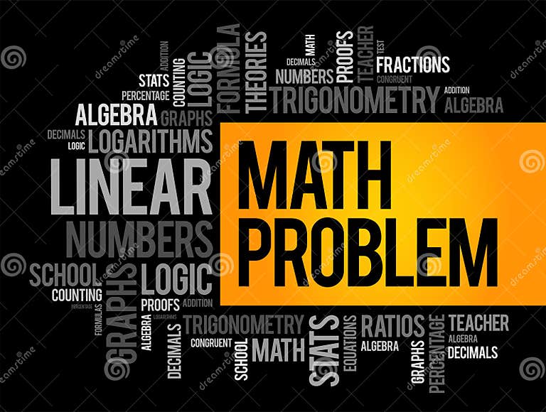 Math Problem Word Cloud Collage, Education Concept Background Stock ...
