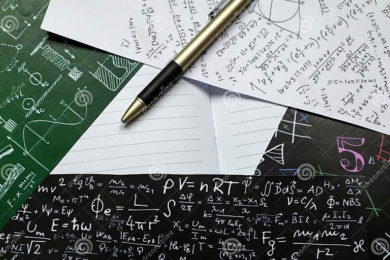 Math Problems on Graph Paper with Pencil ,formula Arithmetic Using for ...