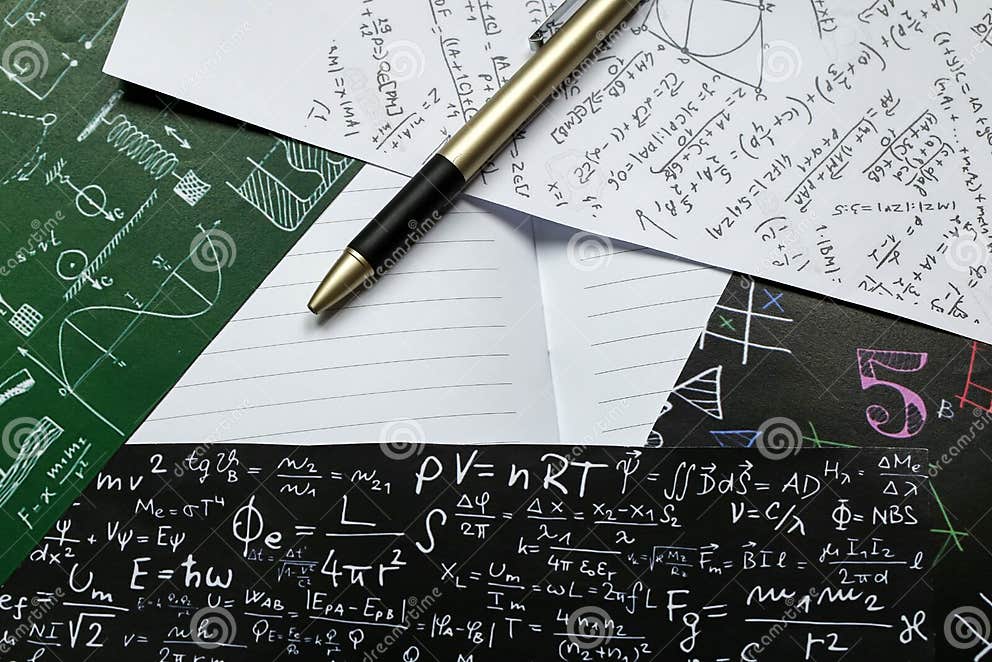 Math Problems on Graph Paper with Pencil ,formula Arithmetic Using for ...