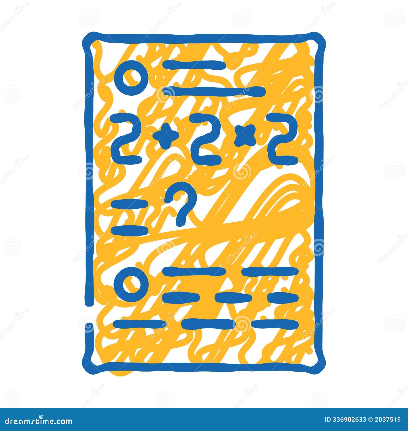 Math Problems Icon Doodle Illustration Stock Vector - Illustration of ...