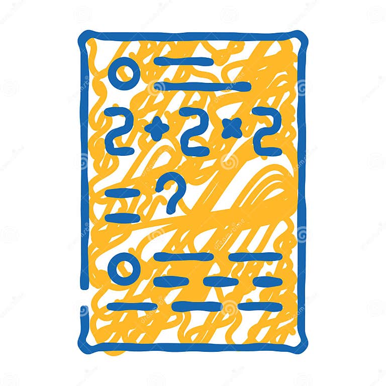 Math Problems Icon Doodle Illustration Stock Vector - Illustration of ...