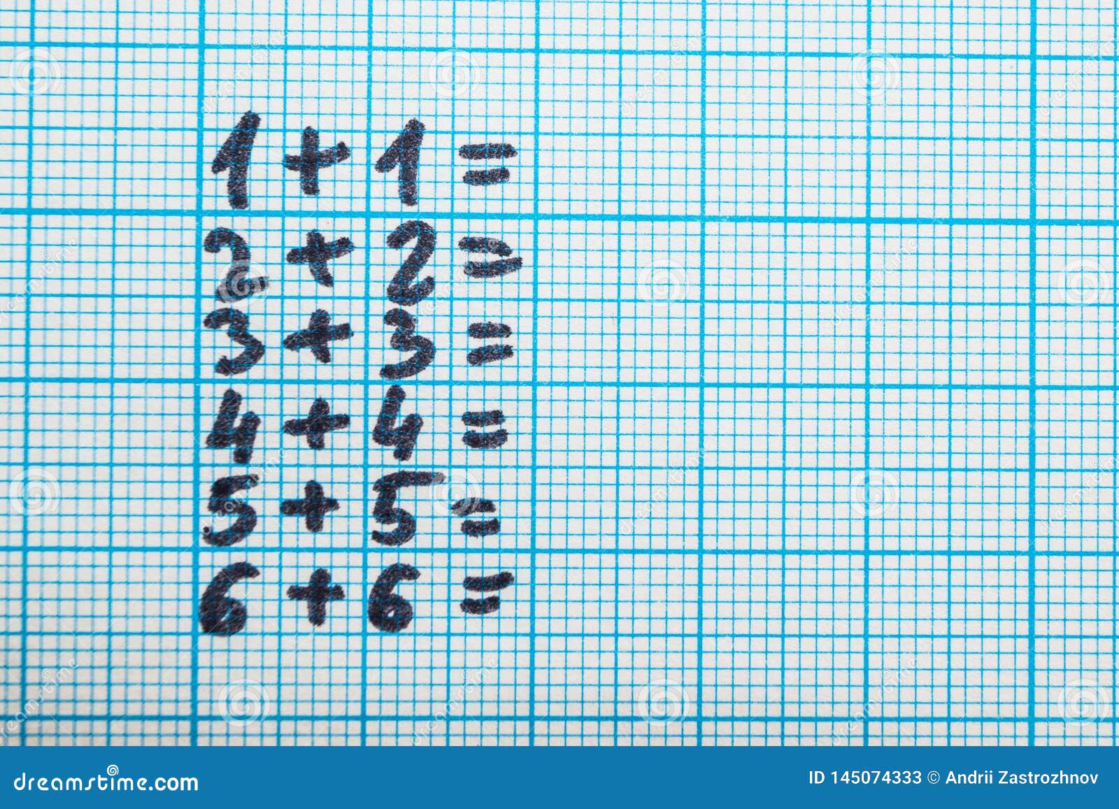 Mathematical Tasks on Paper in a Notebook Stock Illustration ...