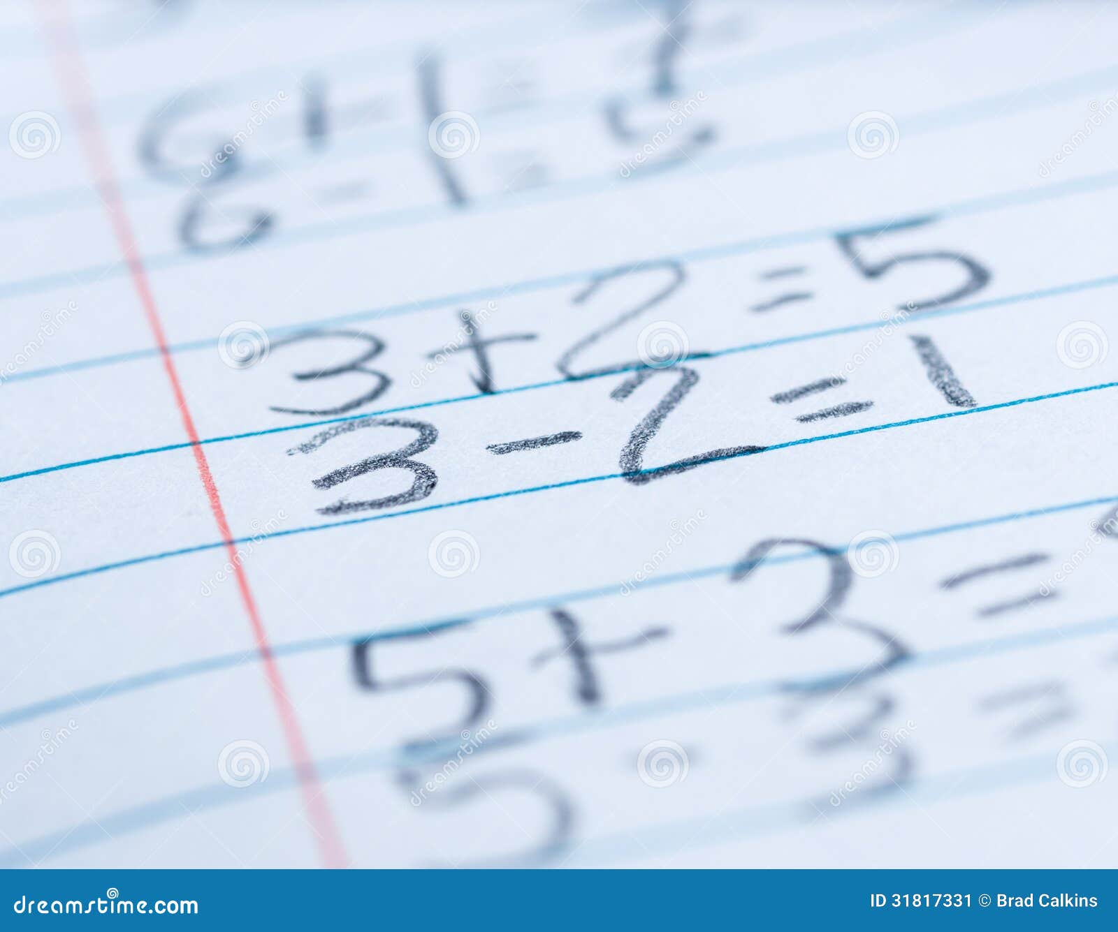 Math problems stock image. Image of elementary, minus - 31817331