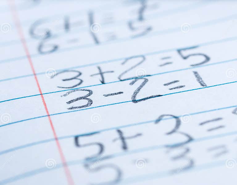 Math problems stock image. Image of elementary, minus - 31817331