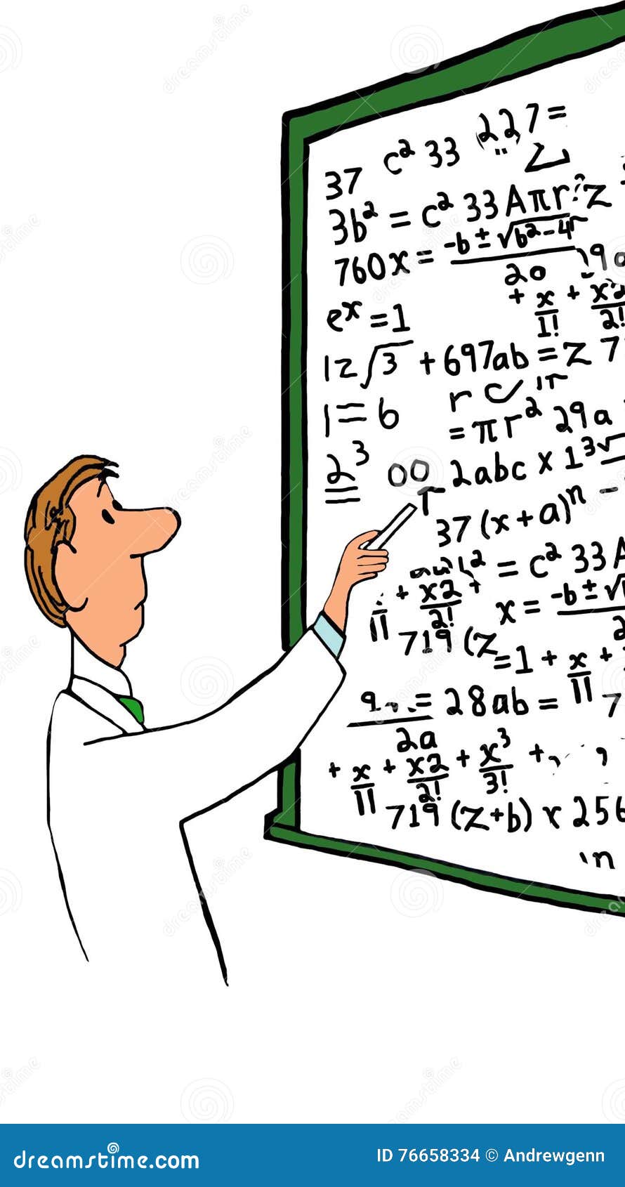 Math Professor stock illustration. Illustration of formula - 76658334