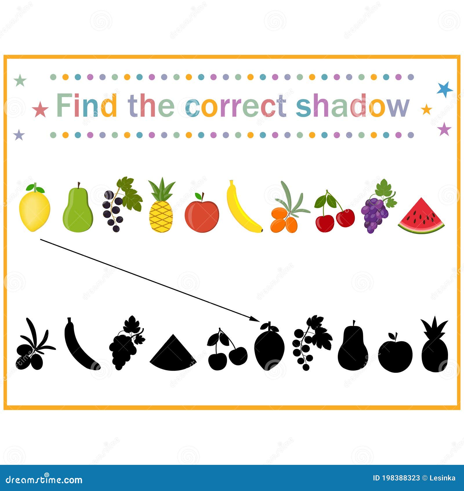 Game for Kids Find the Right Shadow Stock Vector - Illustration of ...