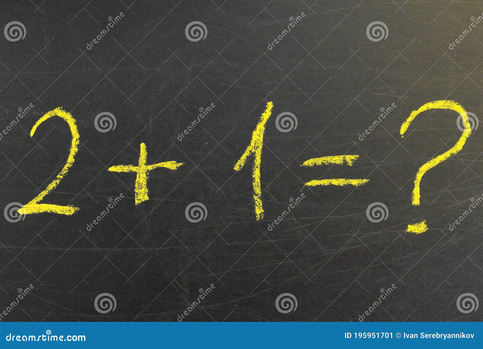 Math Questions in the School on the Chalkboard Stock Image - Image of ...