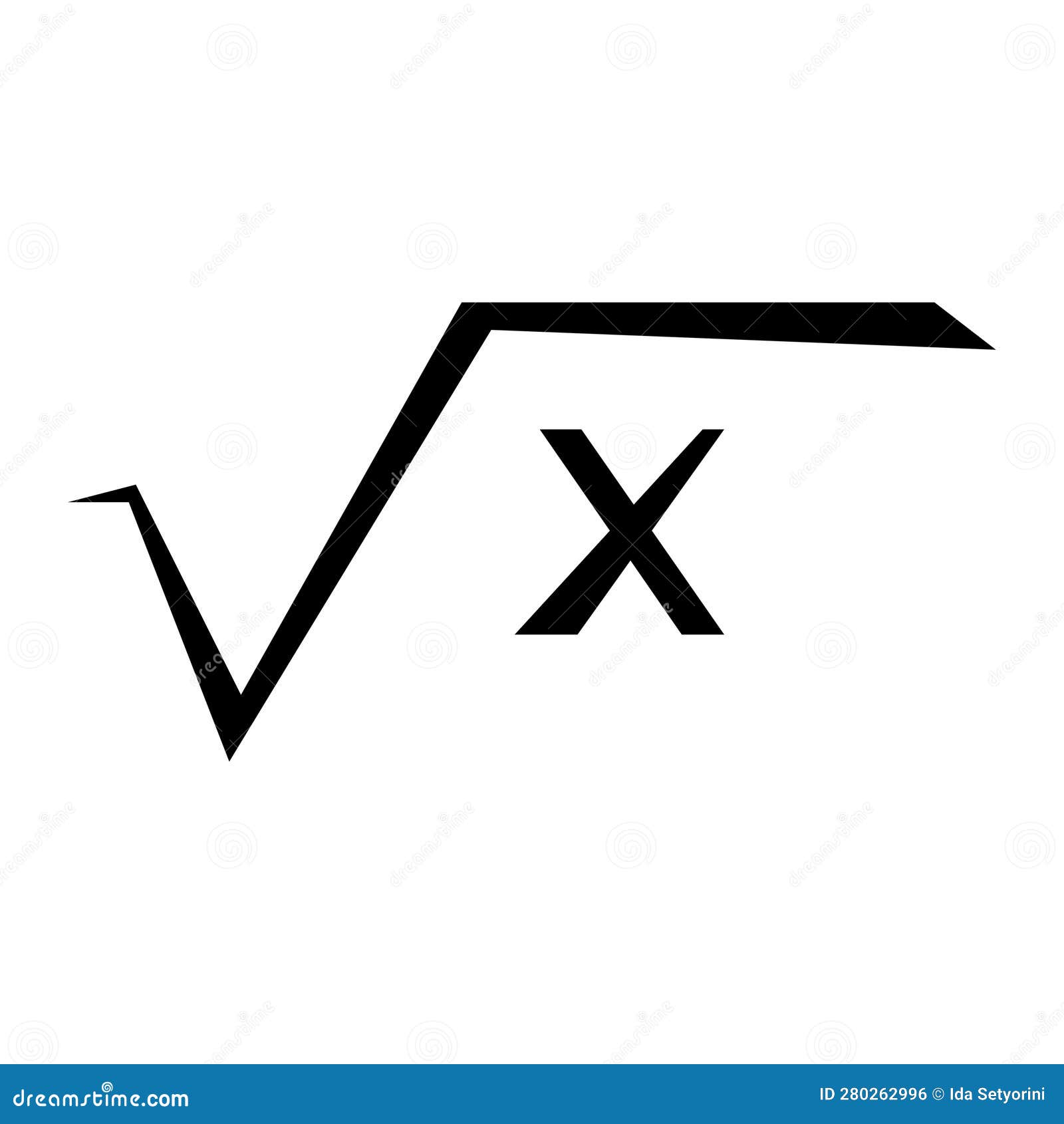 Math root icon vector stock illustration. Illustration of icon - 280262996