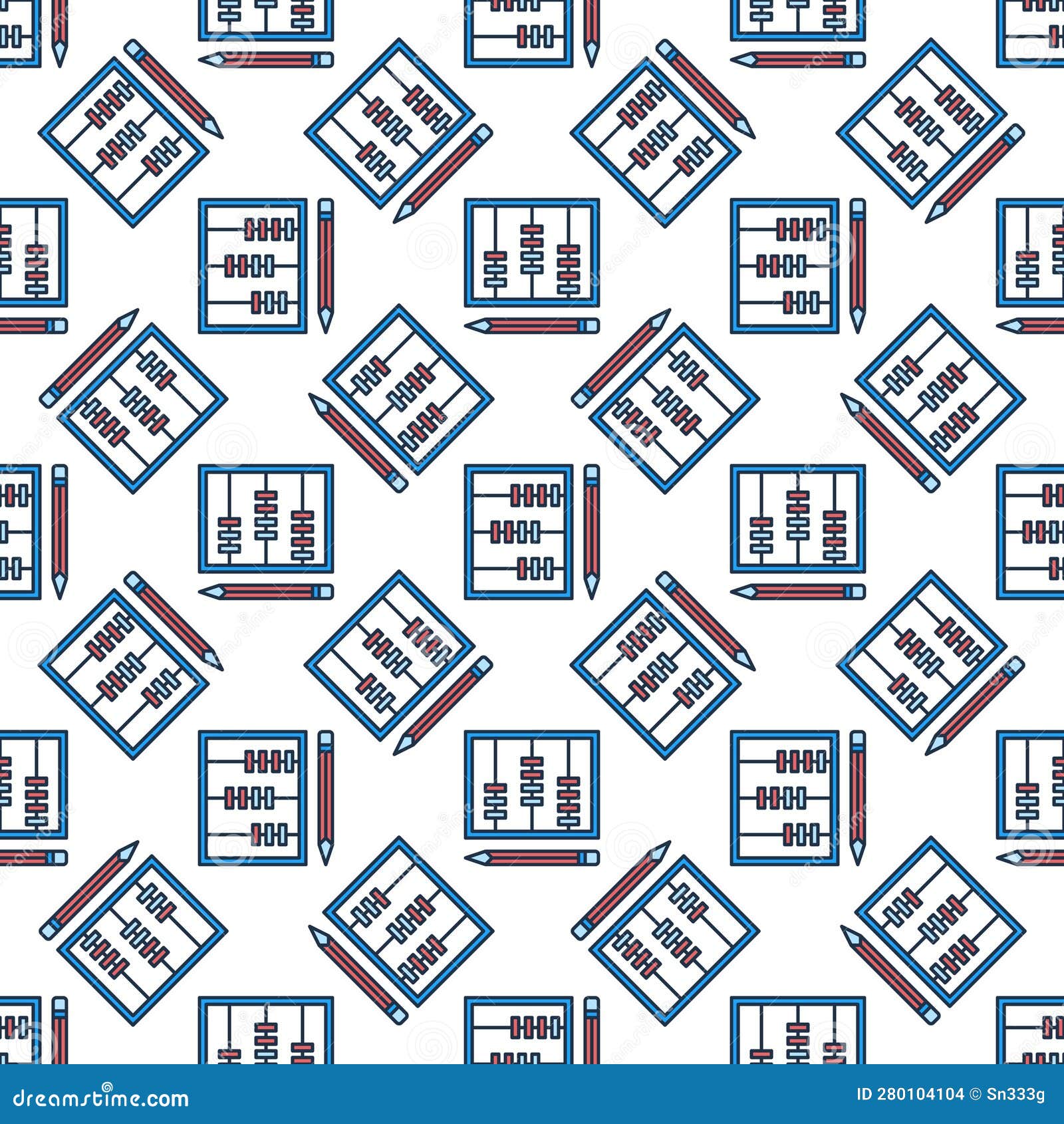 Math School Abacus and Pencil Vector Mathematics Science Colored ...