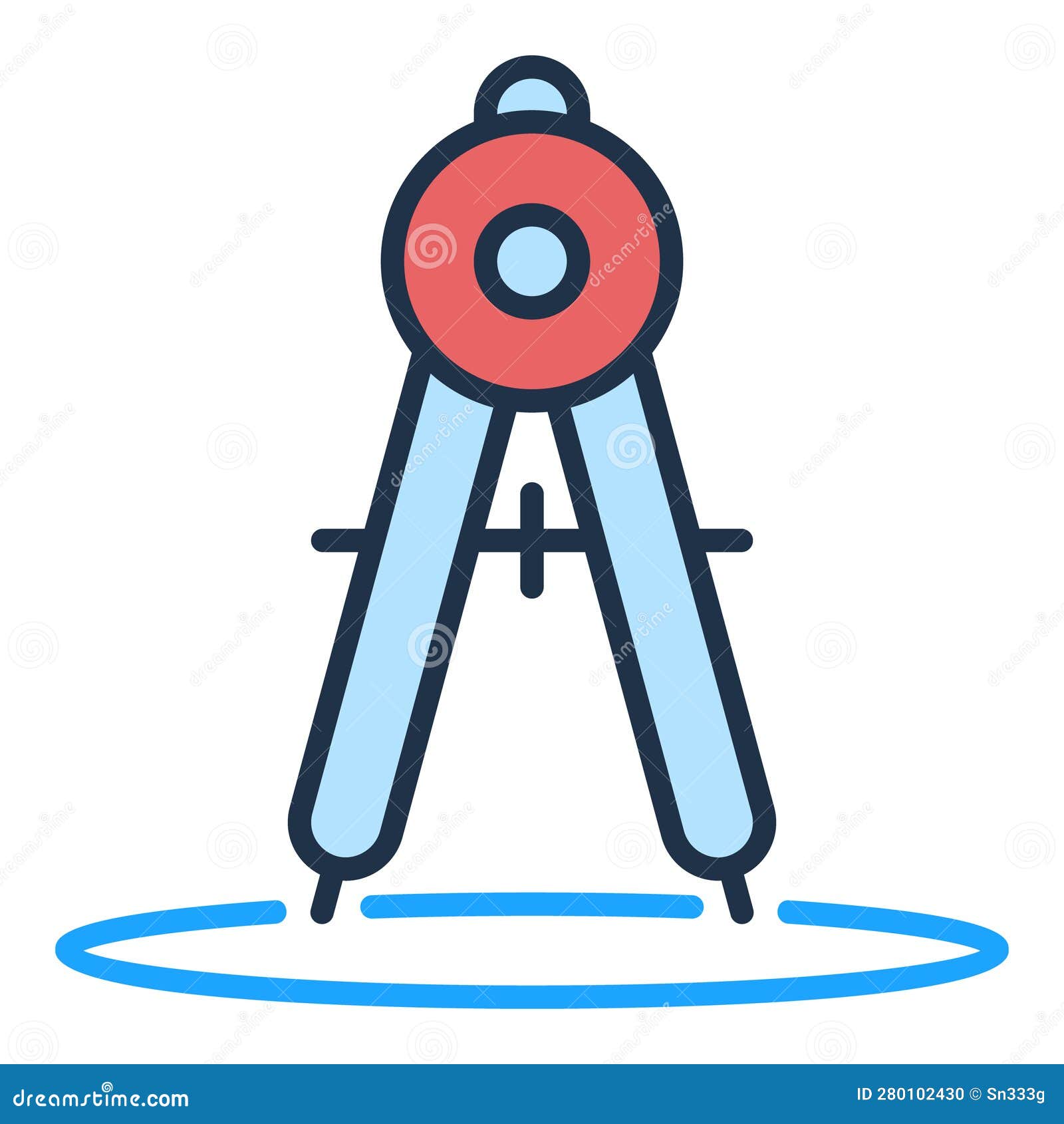 Math School Compass Vector Mathematics Tool Concept Colored Icon Stock ...