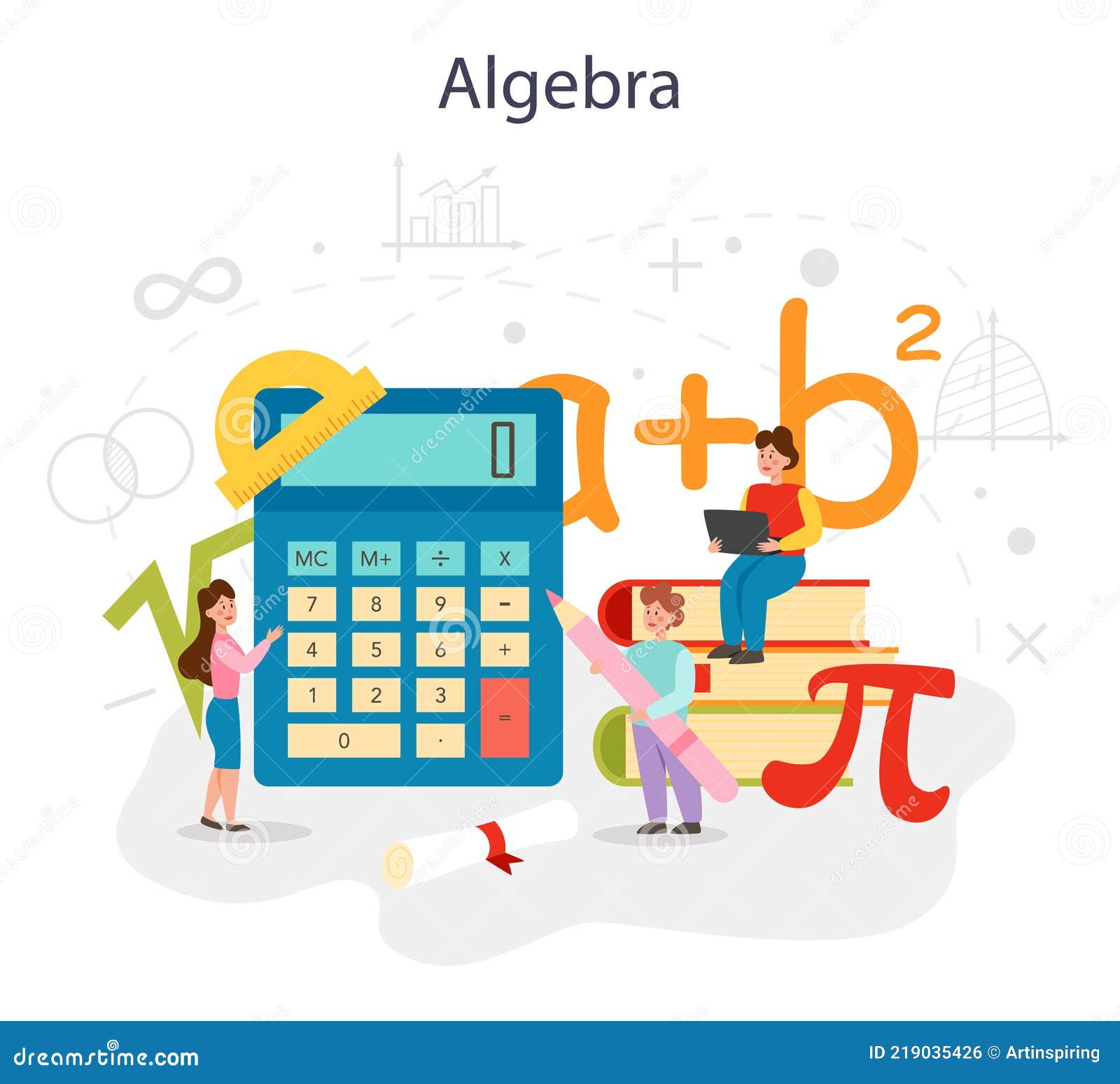 Math School Subject. Learning Mathematics, Geometry and Algebra Stock ...