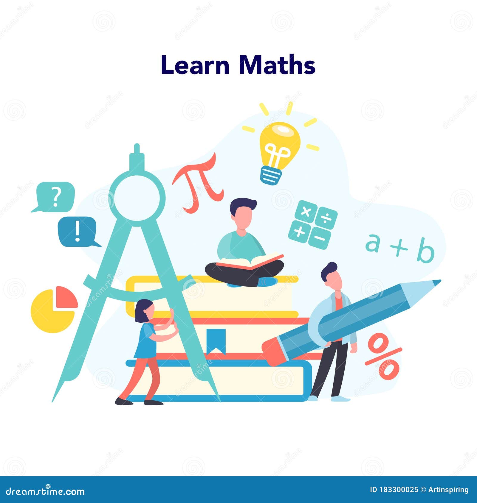 Math School Subject. Learning Mathematics, Idea of Education Stock ...