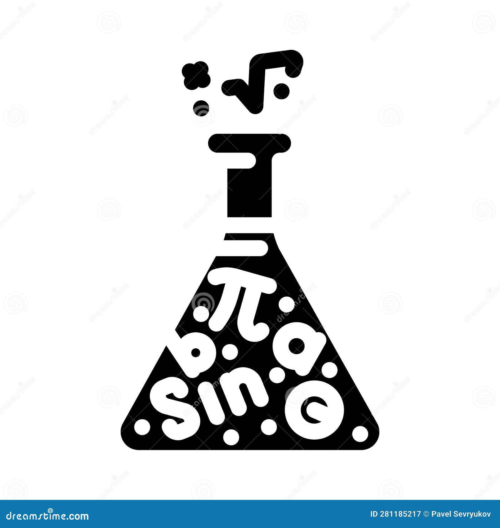 Math Science Education Glyph Icon Vector Illustration Stock Vector ...
