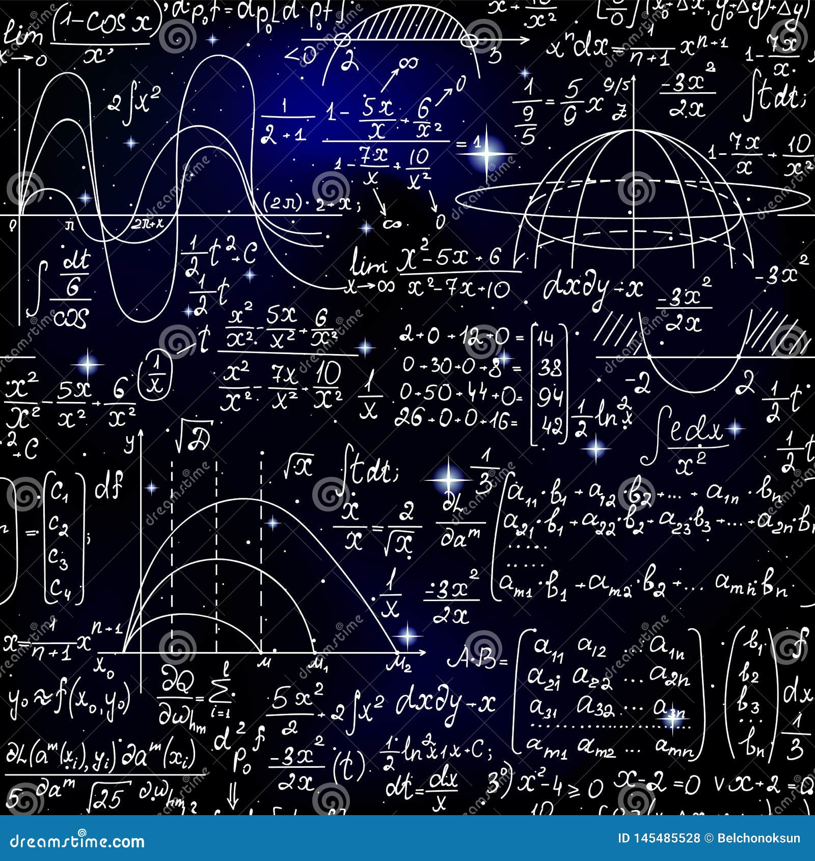 Math Scientific Vector Seamless Pattern with Mathematical Formulas ... Math Scientific Vector Seamless Pattern with Mathematical Formulas ...