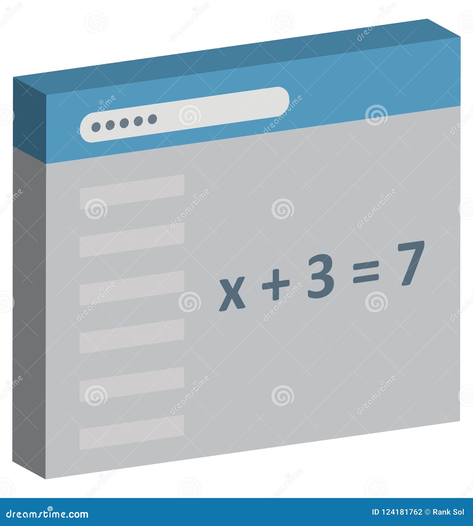 Math Screen Isolated Vector Icon Editable Stock Vector - Illustration ...