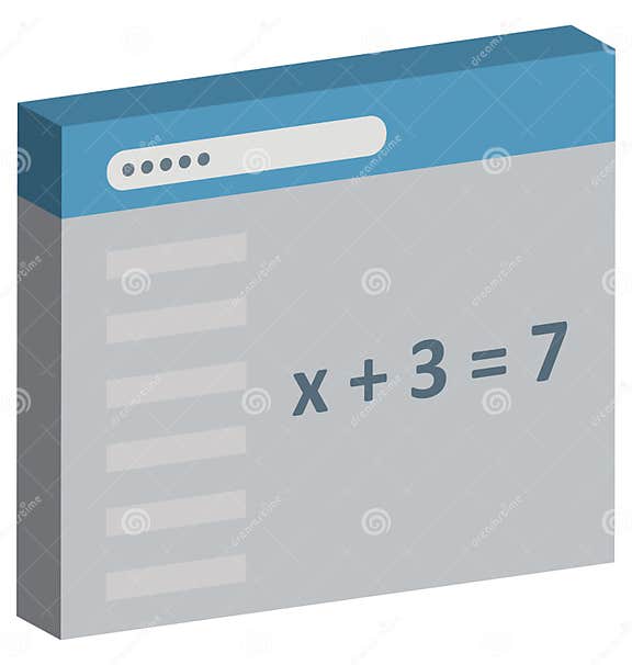 Math Screen Isolated Vector Icon Editable Stock Vector - Illustration ...