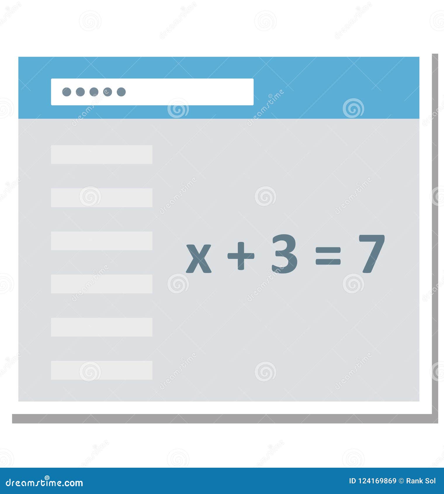 Math Screen Isolated Vector Icon Editable Stock Vector - Illustration ...