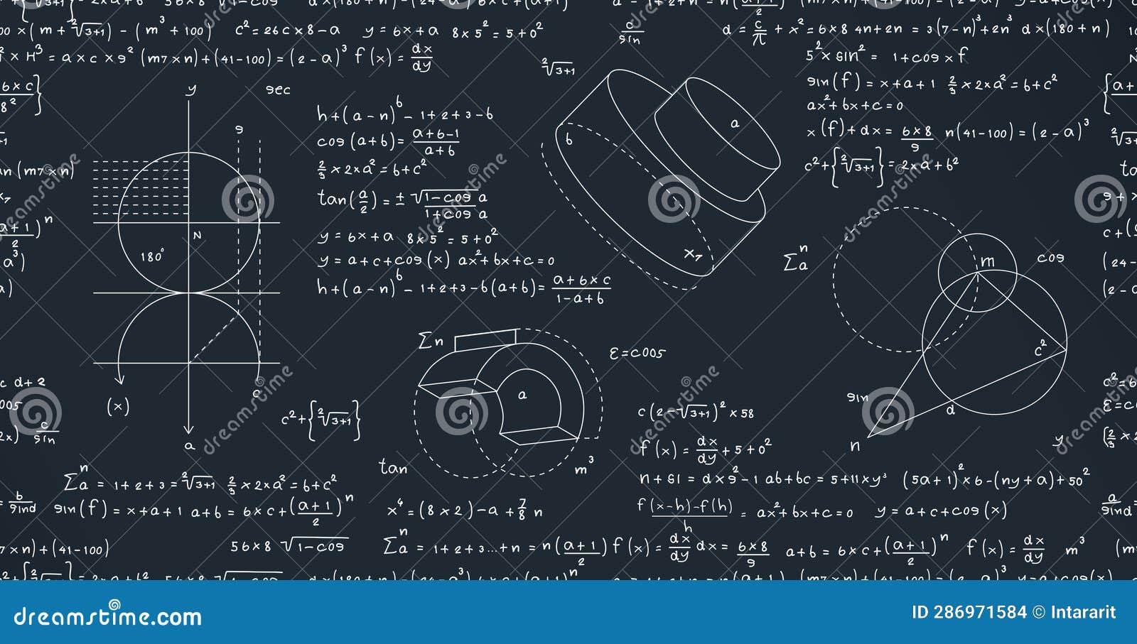 Seamless math formula. stock vector. Illustration of knowledge - 286971584