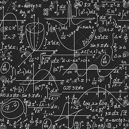 Math Seamless Endless Vector Texture with Handwritten Mathematical ...