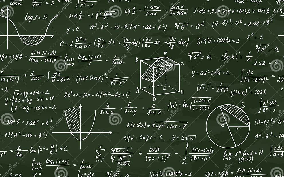 Math seamless pattern stock vector. Illustration of formula - 95895906