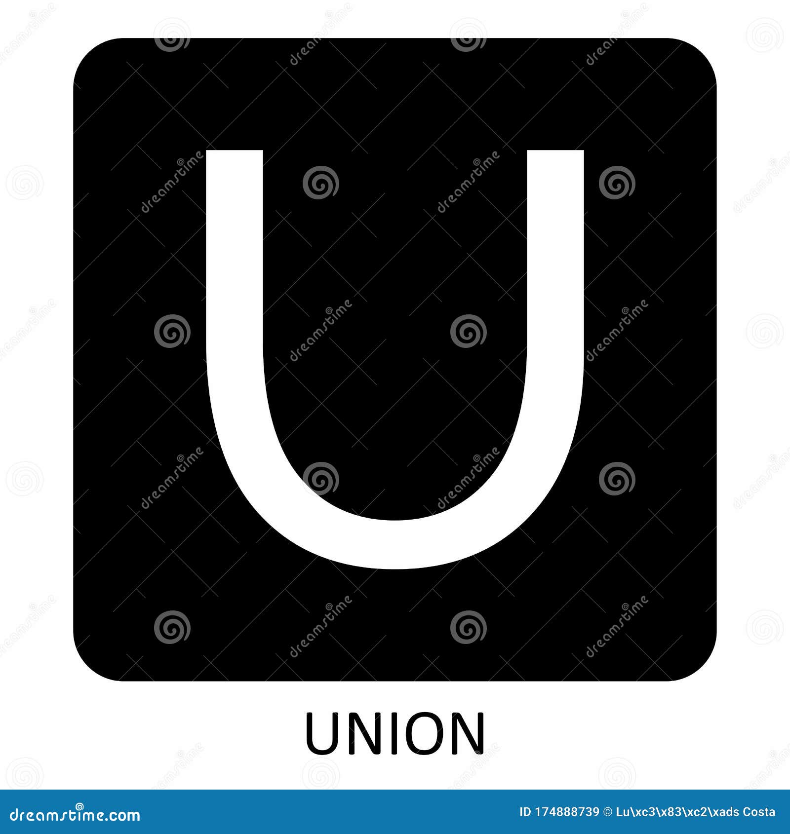 Math set Union icon stock illustration. Illustration of calculator ...