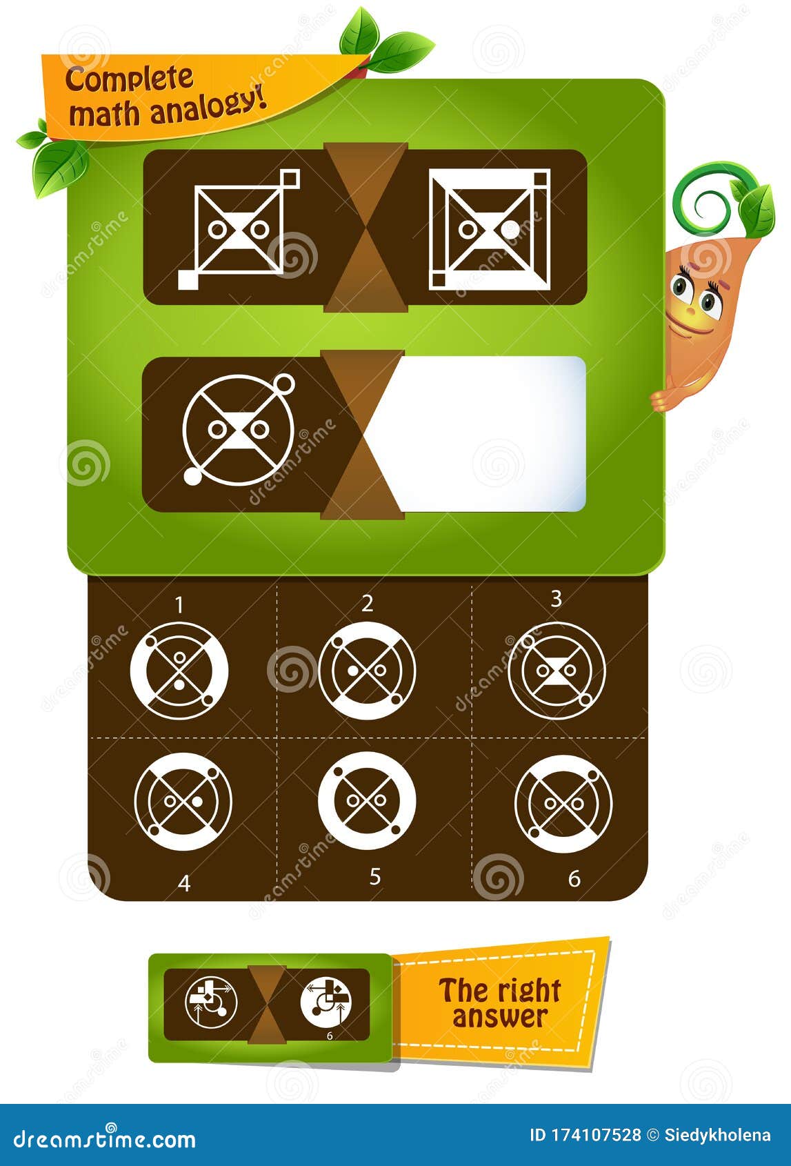 Math Shape Analogy Brainteaser Stock Illustration - Illustration of ...