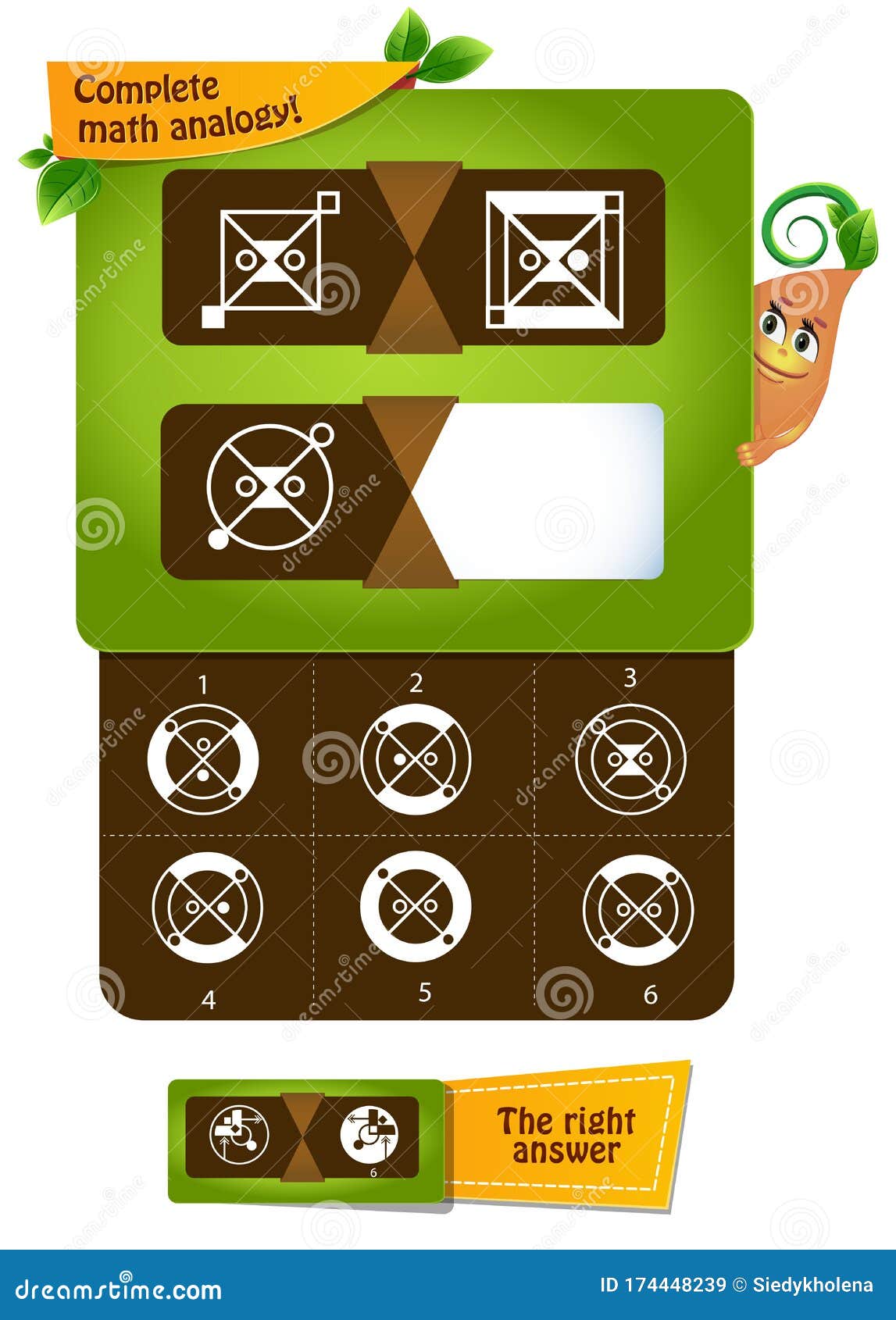 Math Shape Analogy Brainteaser Stock Illustration - Illustration of ...