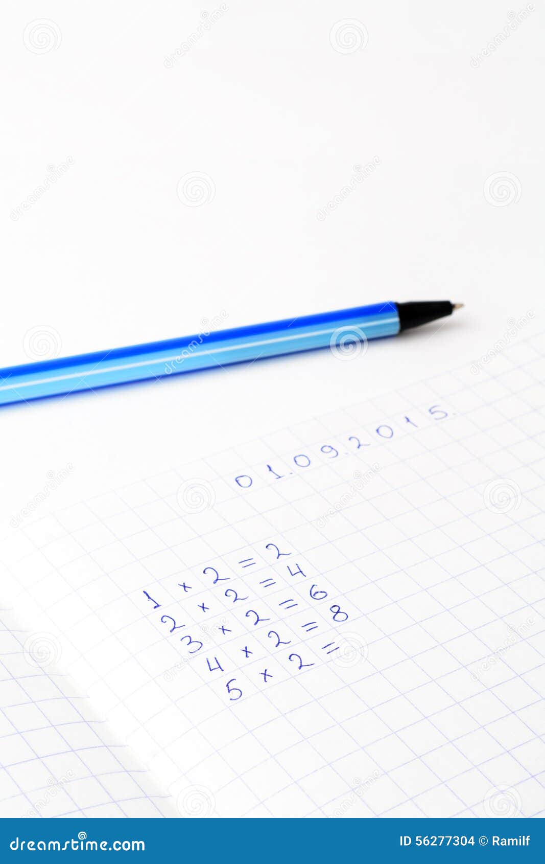 Math on a Sheet of Paper into a Cell Stock Photo - Image of college ...