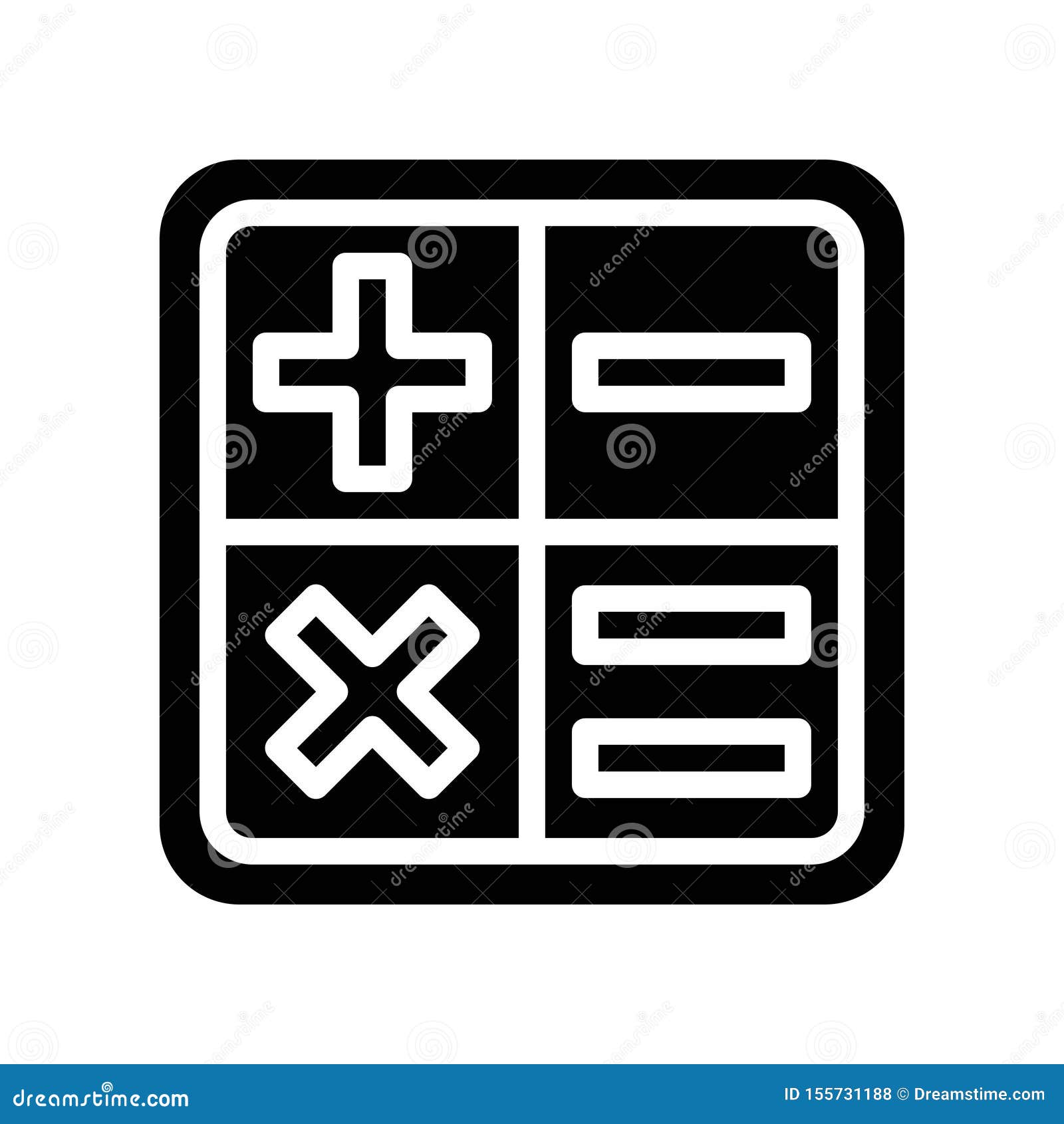 Math Sign Vector, Back To School Solid Style Icon Stock Vector ...