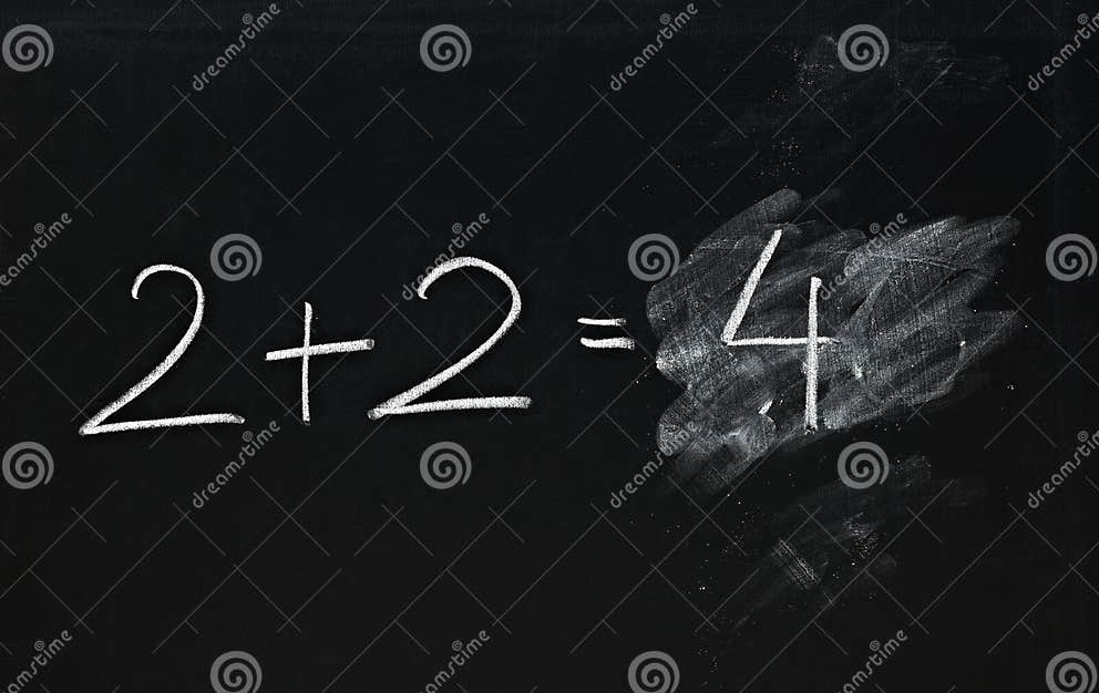 Math simple equation stock image. Image of equals, board - 28000577