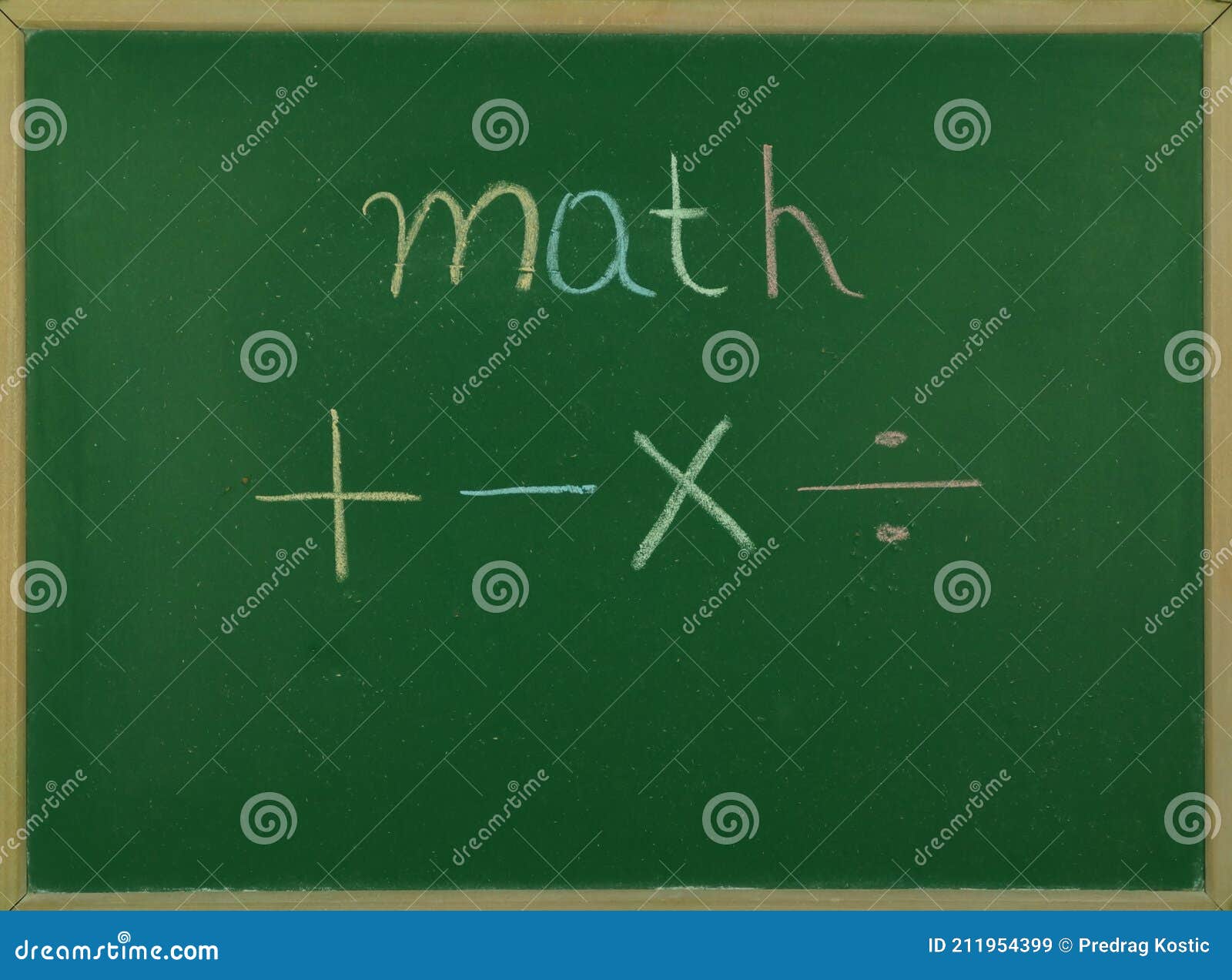 Math sing. stock image. Image of chalk, document, clock - 211954399